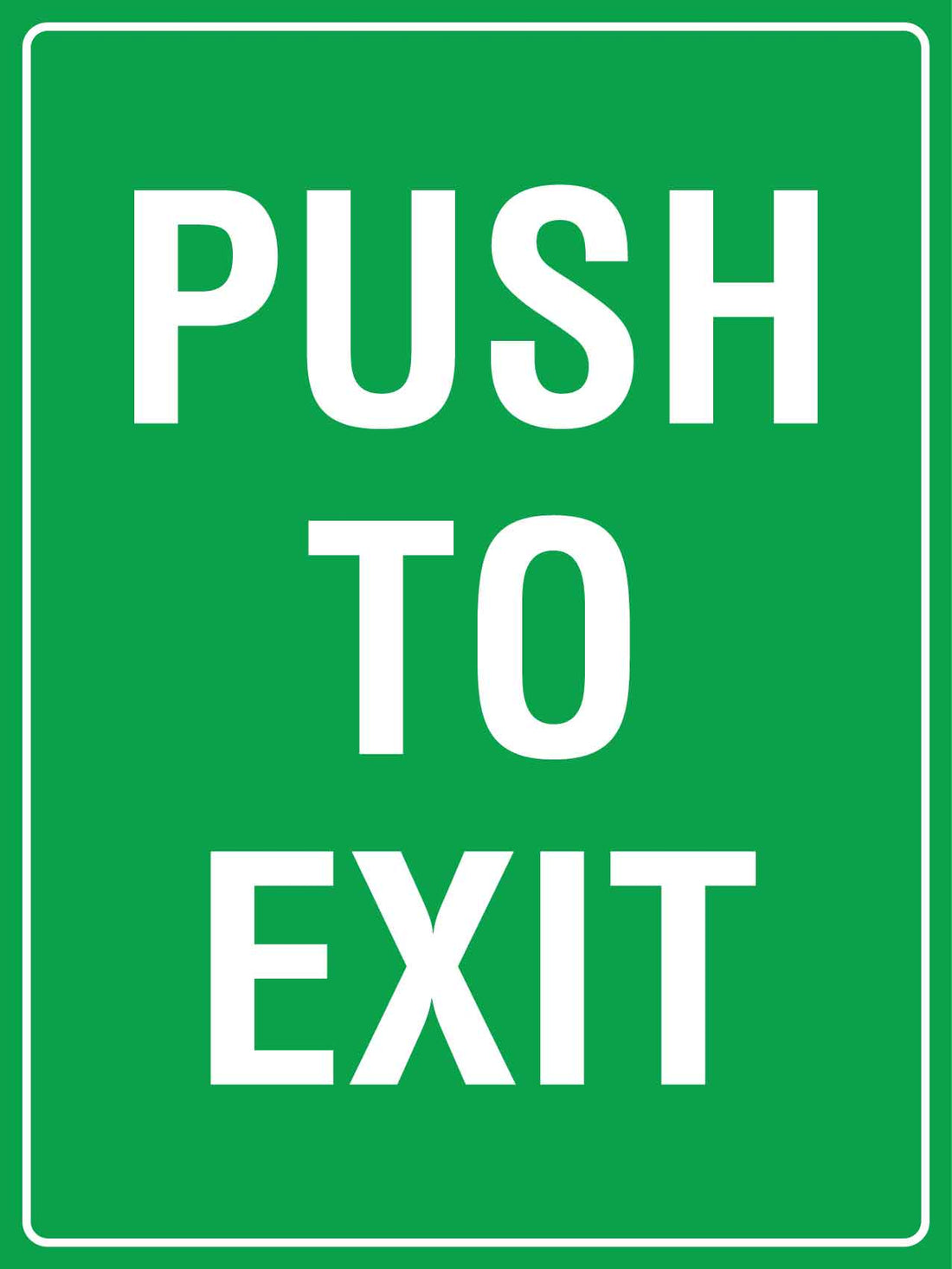 Push To Exit Sign – New Signs