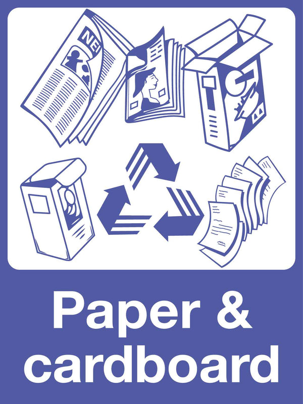 Recycle Paper & Cardboard Sign – New Signs