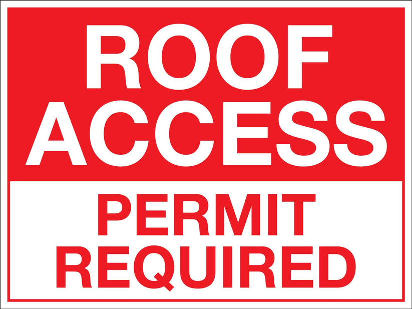Roof Access Permit Required Sign – New Signs