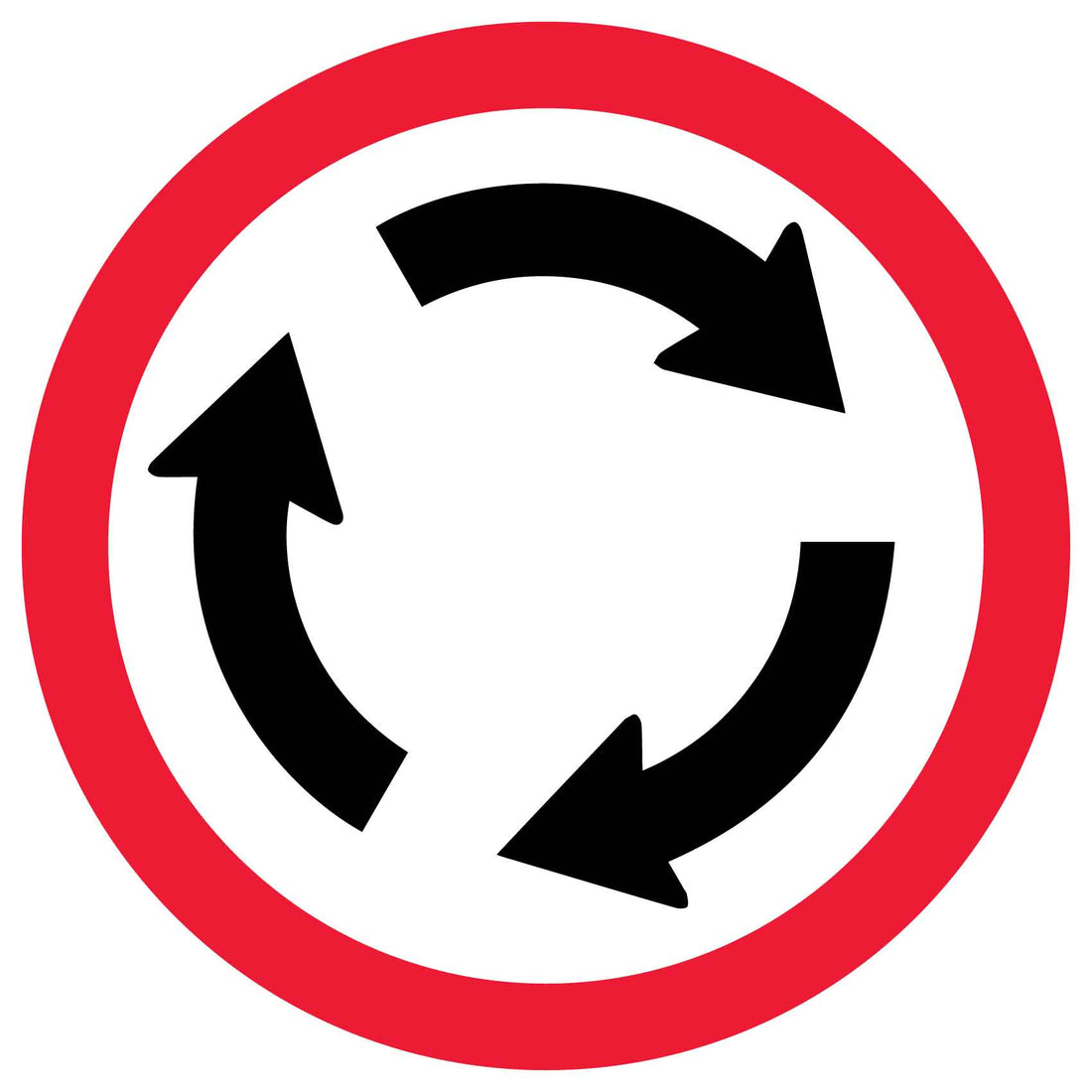 Roundabout Ahead Multi Message Traffic Sign – New Signs