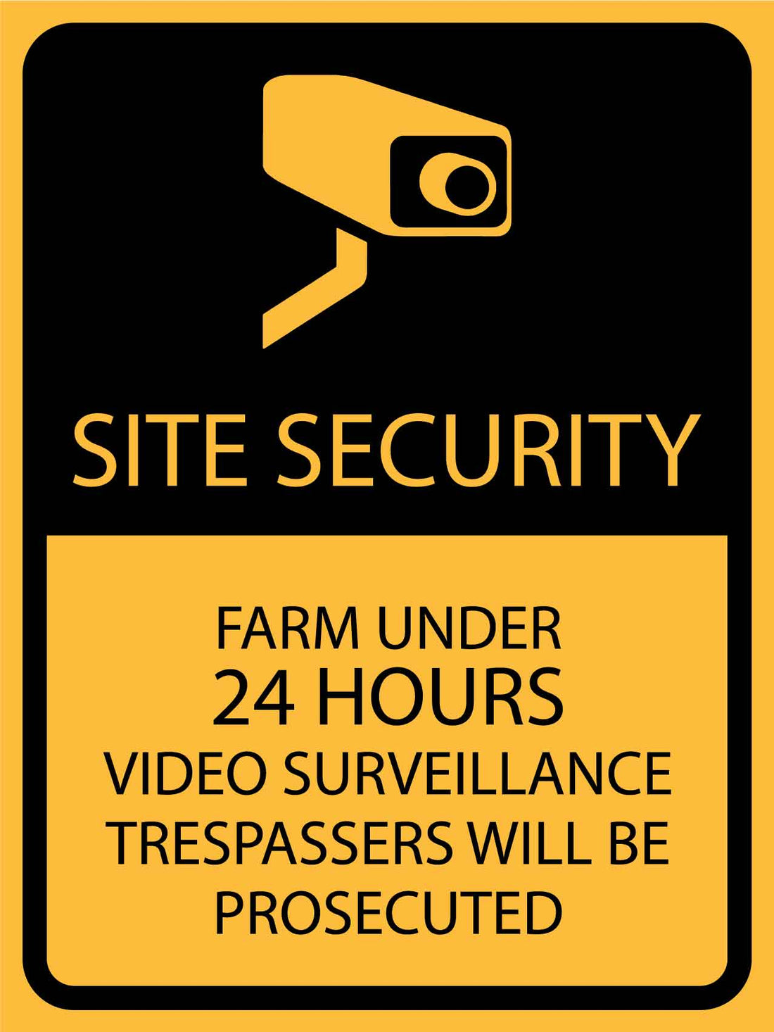 Site Security Farm Under 24 Hours Video Surveillance Trespassers will ...