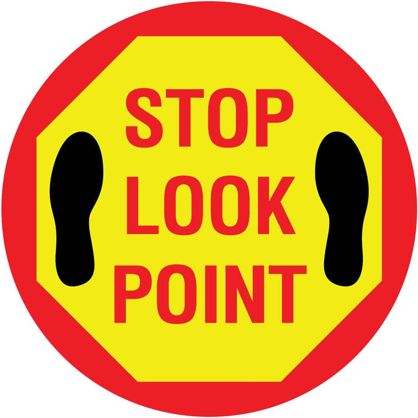 Stop Look Point Decal – New Signs