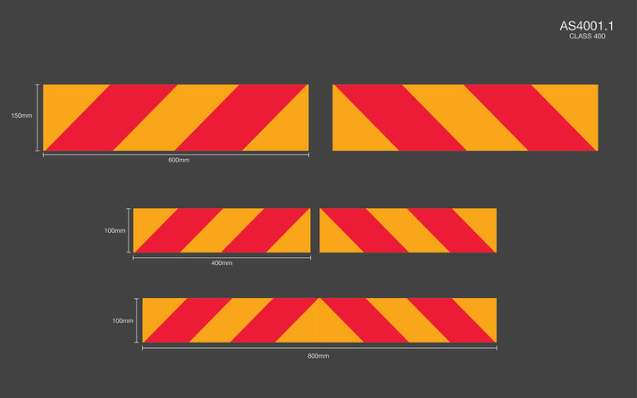 Vehicle Rear Marker Red Yellow Candy Plates (Set) Reflective Sign – New ...