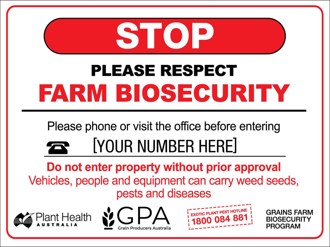 Visitors Farm Biosecurity Logos Sign – New Signs