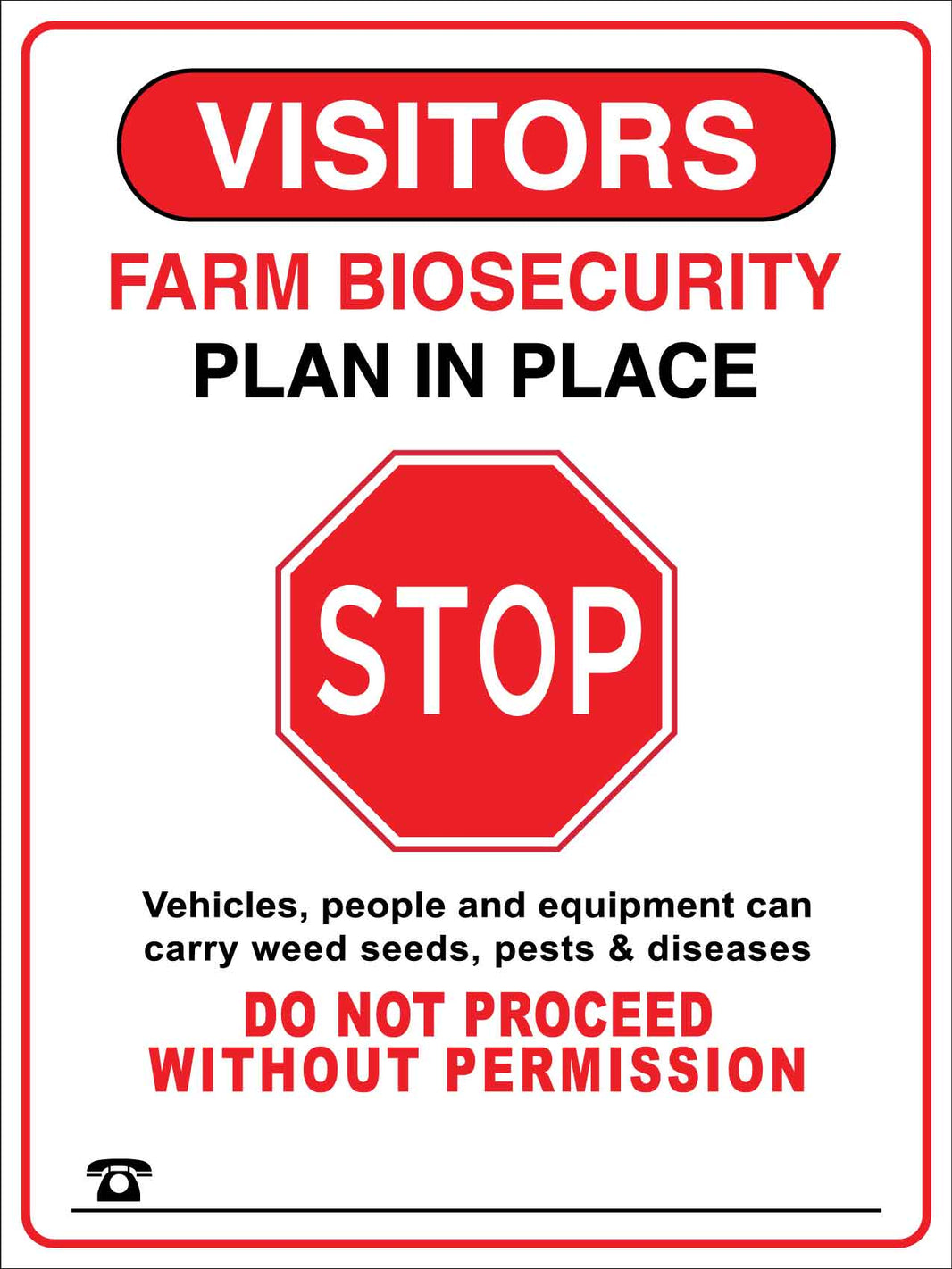 Biosecurity Signs for Farms and Vineyards – New Signs