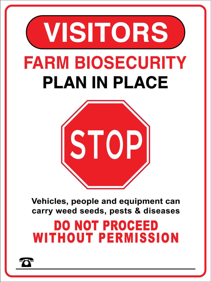 Biosecurity Signs for Farms and Vineyards – New Signs