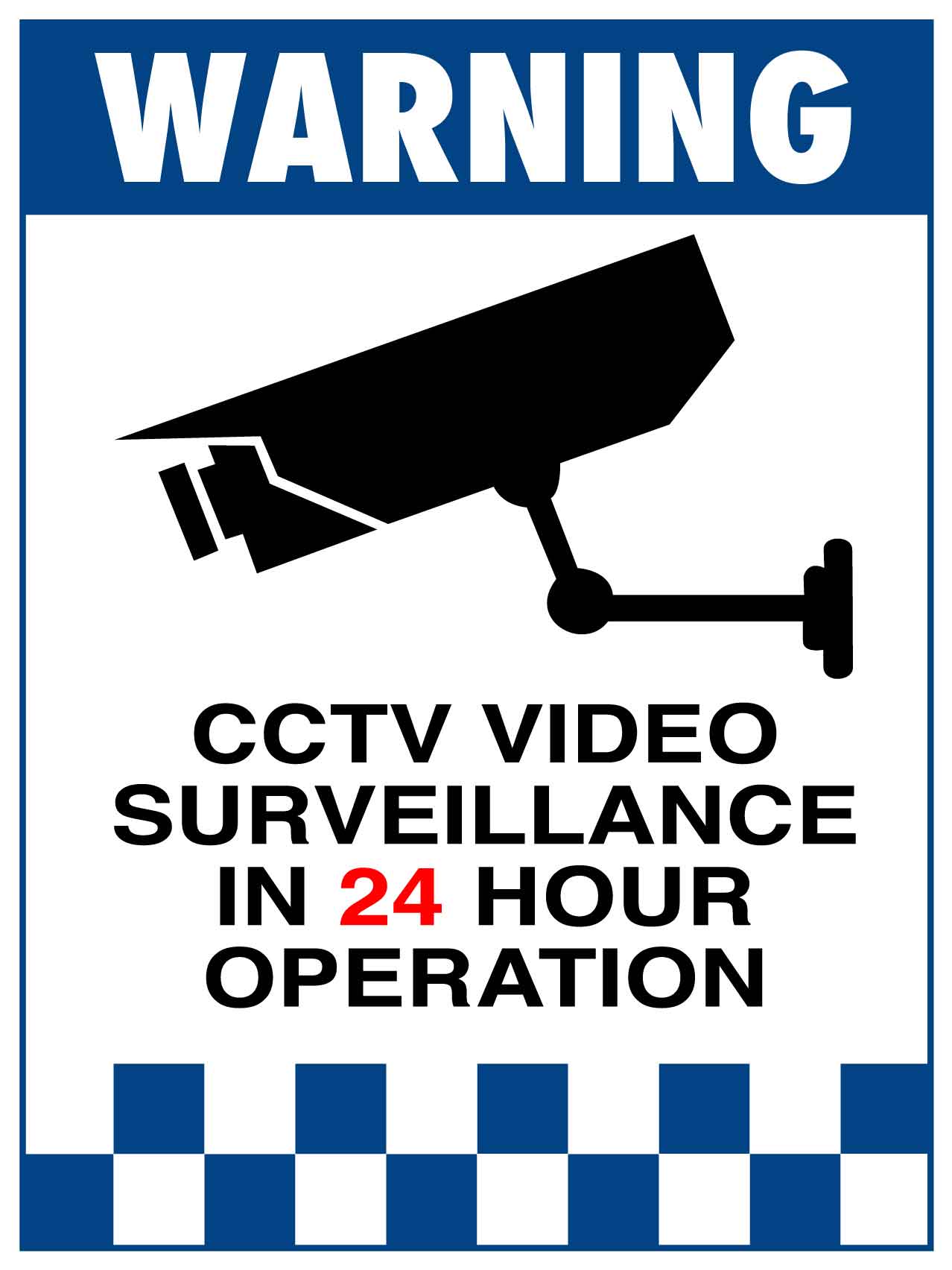Warning CCTV Video Surveillance Sign – New Signs