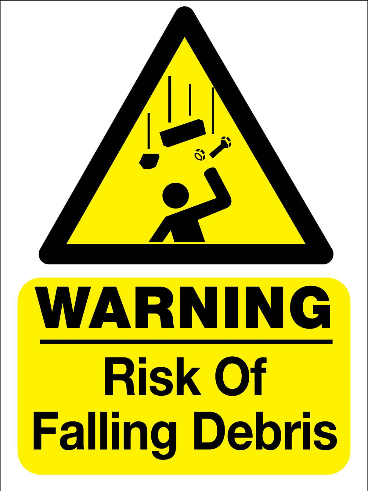 Warning Risk Of Falling Debris Sign – New Signs