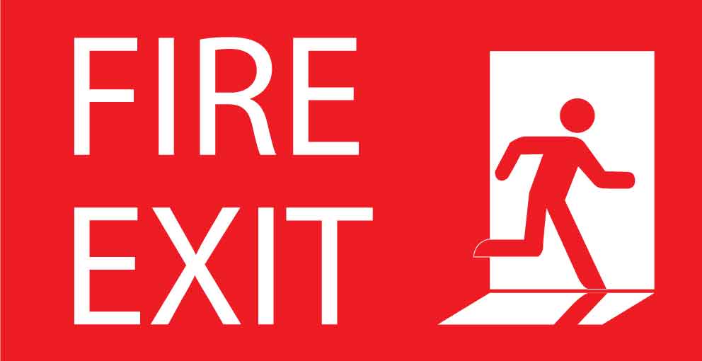 Fire Exit Icon Small Sign – New Signs