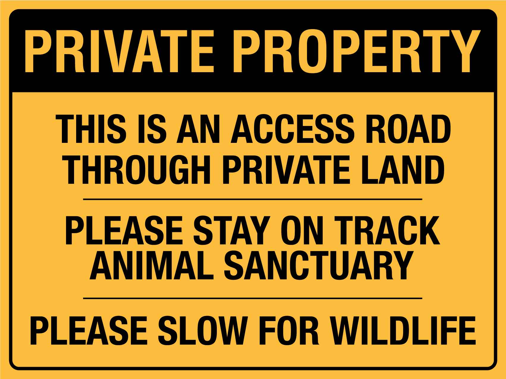 Private Property This Is An Access Road Sign – New Signs