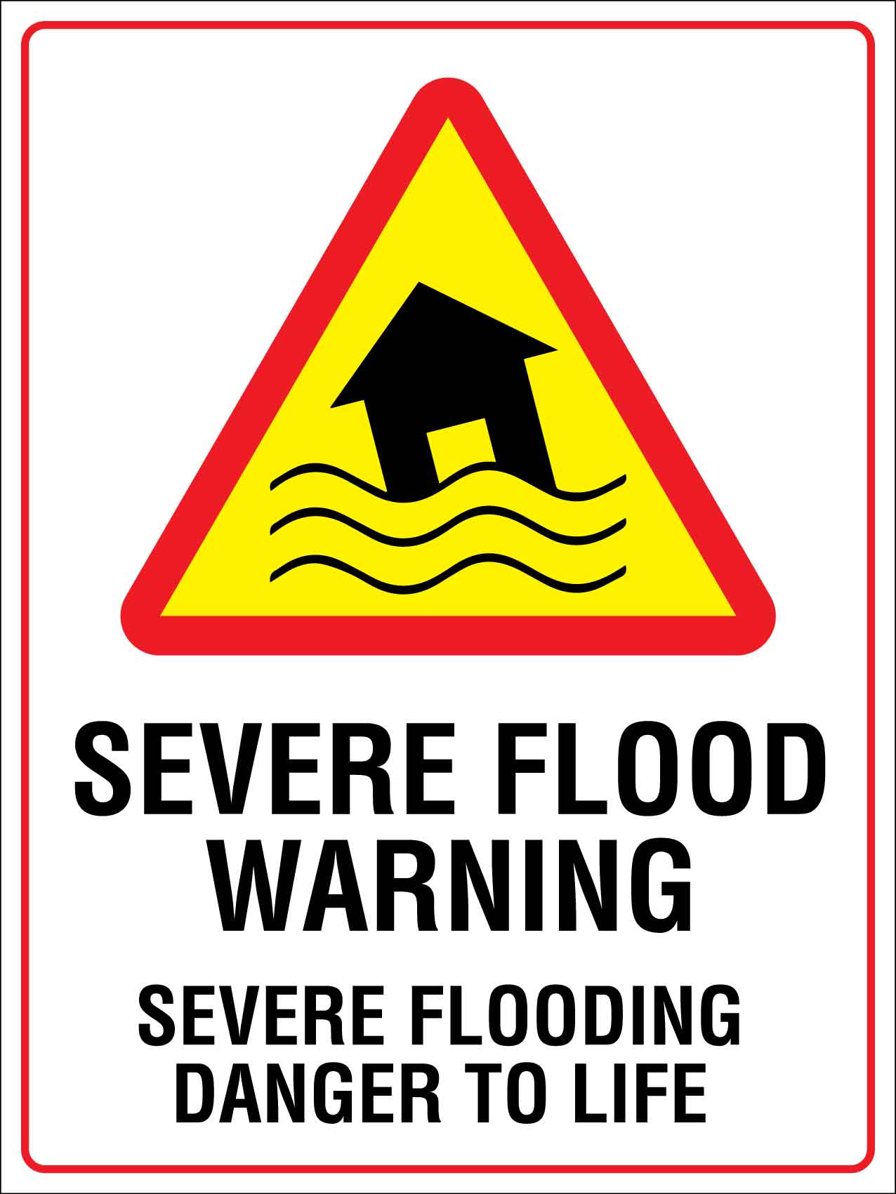 Severe Flood Warning Sign – New Signs
