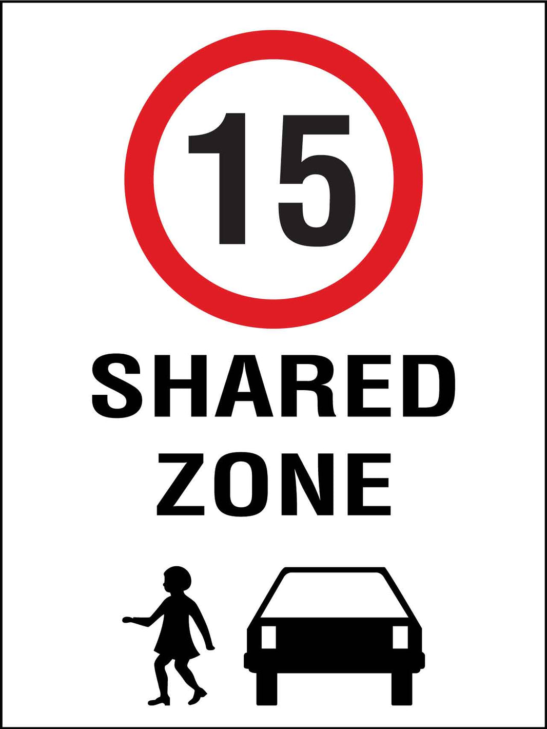 Shared Zone Signs – New Signs