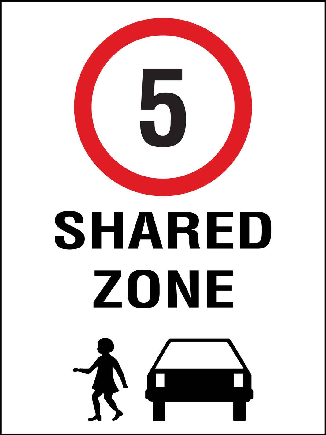 Shared Zone Signs – New Signs
