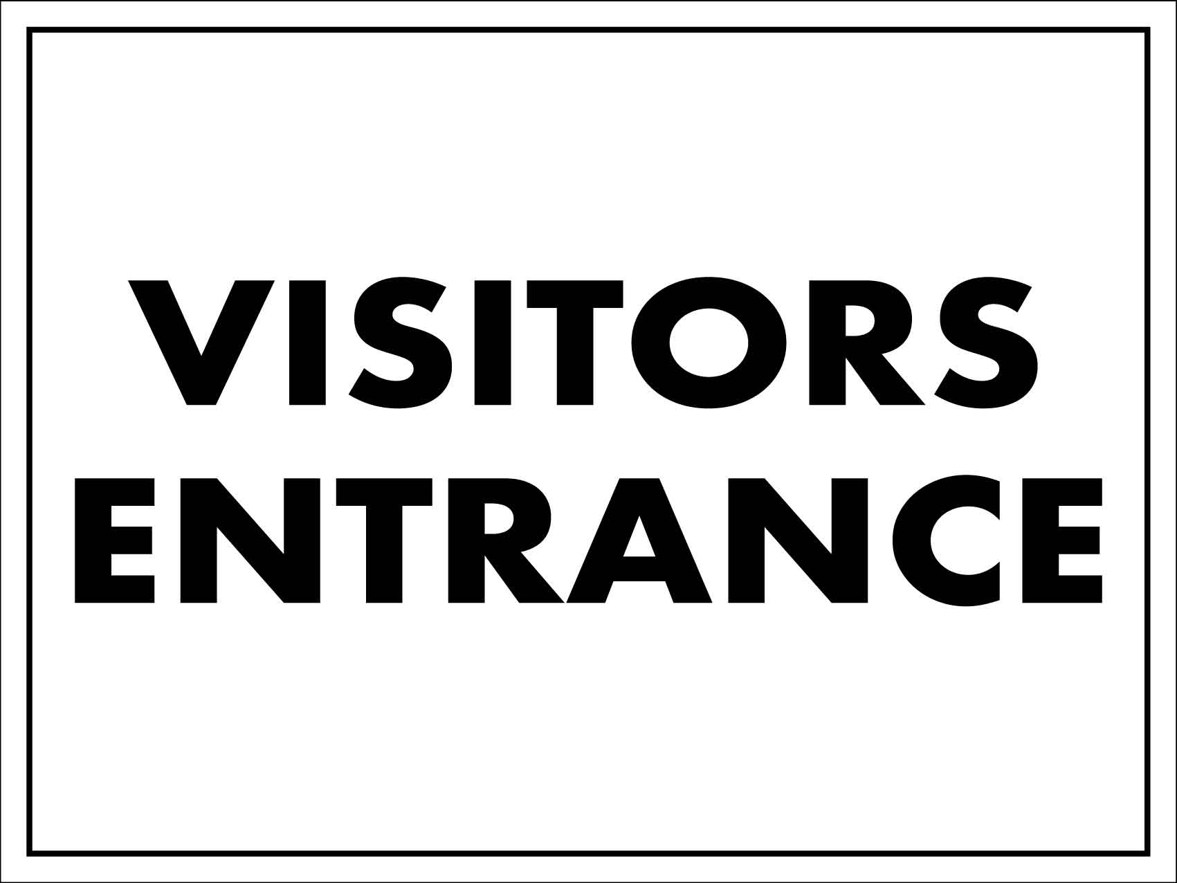 Visitors Entrance Sign – New Signs